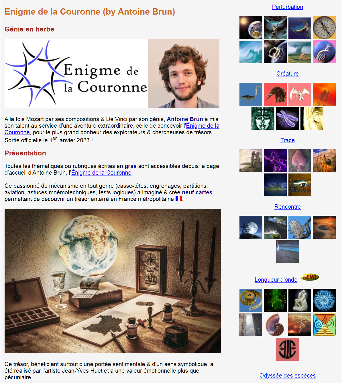 Énigme de la Couronne – Autour de l’Énigme